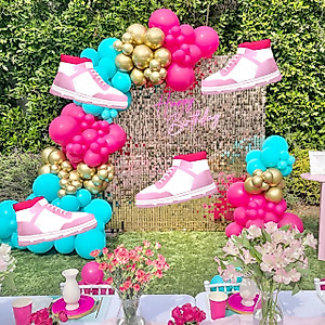 Girl Shoes Balloon/Basketball Shoes Sneaker Balloons/Girl Birthday Foil Balloon Princess Shoes/Mother's Day Birthday Balloon/Bridal Shower/Tennis Shoe Sports Logo Balloon Sports Decoration