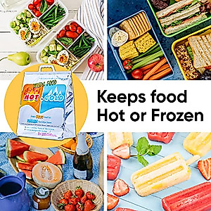 Superio Hot and Cold Reusable Insulated Bag Food Storage for Frozen Items & Hot Items Including Lunch Bags & Grocery Shopping Bags Reinforced Heavy Duty Refrigerated Totes (1, 13"x7"x15.5")