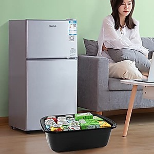 HOMMP 3-Pack 18 Quart Large Dishpan Wash Basin, Commercial Tote Bus Boxes