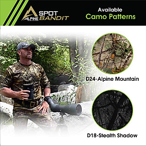 Alpine Innovations SpotSlicker Bandit - Water-Resistant Spotting Scope Eyeshield to Block Glare and Reduce Eye-Strain, One Size Fits All - Stealth Shadow