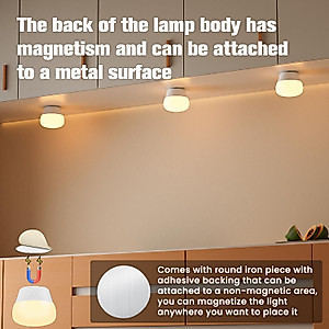 SCOPOW Magnetic and USB Charging 2IN1 Rechargeable Light Bulb with Remote Control Timer and 3 Color Temperature Battery Operated Light Bulb Dimmer Emergency LED Light Bulbs Detachable(E26, 2)