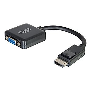 C2G Mini Display Port Cable, Display Port to VGA, Male to Female, Black, 8 inches, Cables to Go 54323