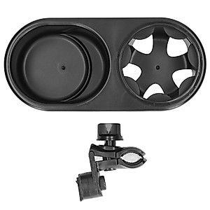 Stroller Cup Holder, Multifunction Double Universal Stroller Water Bottle Holder Universal Stroller Snack Tray Attachment for Water Bottle Mobile Phones