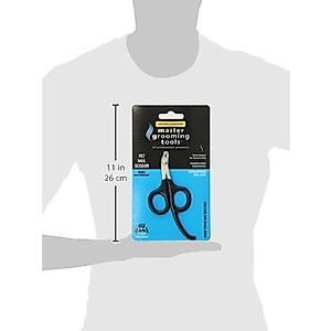 Master Grooming Tools Pet Nail Scissors with Finger Rests—Stainless Steel Scissors for Trimming Nails on Cats and Birds - Small, 3½"
