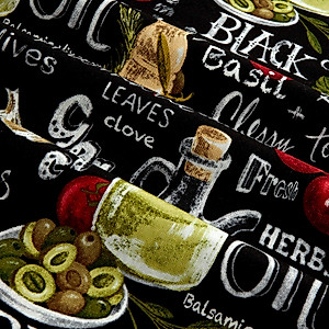Farmer John Garden Vegetable Mix Black, Quilting Fabric by the Yard