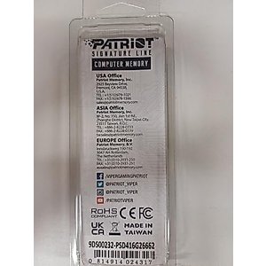 Patriot Memory Signature 16GB 2666MHz PC4-21300 CL19 DDR4 Memory Module