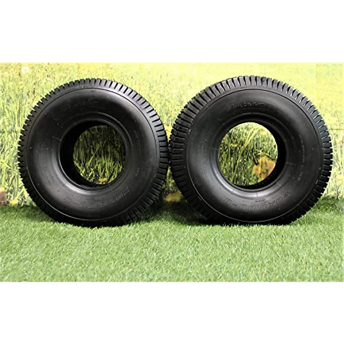 Set of Two 20x8.00-8 4 Ply Turf Tires for Lawn & Garden Mower 20x8-8