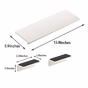 Vilemoon Carbon Steel Window Sill Extender Plate, Storage Shelf, Window Plant Shelves, Countertop Extension Board with Magnetic Base for Kitchen Organization Storage (40x15cm/15.8x5.9in)