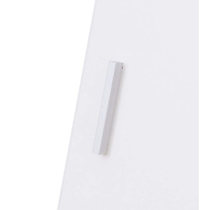 Basicwise Modern Long Bathroom Wall Mounted Cabinet, White,