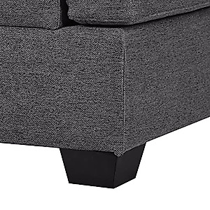 FANYE Modern King Size Cushions Upholstered Deep Seat Extra Wide Left Chaise,125.6" 8 Seaters Sectional Sofa & Couch W/for Home Office Apartment Big Family Living Room Furniture Sets, U-Shaped, Grey