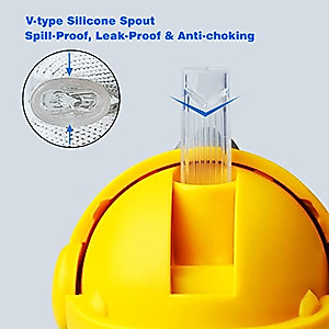 Sippy Cup for Baby Months 6+, Weighted Straw PPSU Non Spill Cup for Toddlers, Baby Straw Cup with Handles, Spill-Proof, Leak-Proof Soft Spout Cup 240ml, BPA Free (Yellow)