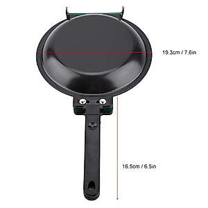 Double Sided Frying Pan, Non Stick Flip Folding Frying Pan Double Sided Ceramic Coated Frying Pan Non Stick Pan Heat Evenly On Both Sides for Pancakes Toasts Omelettes
