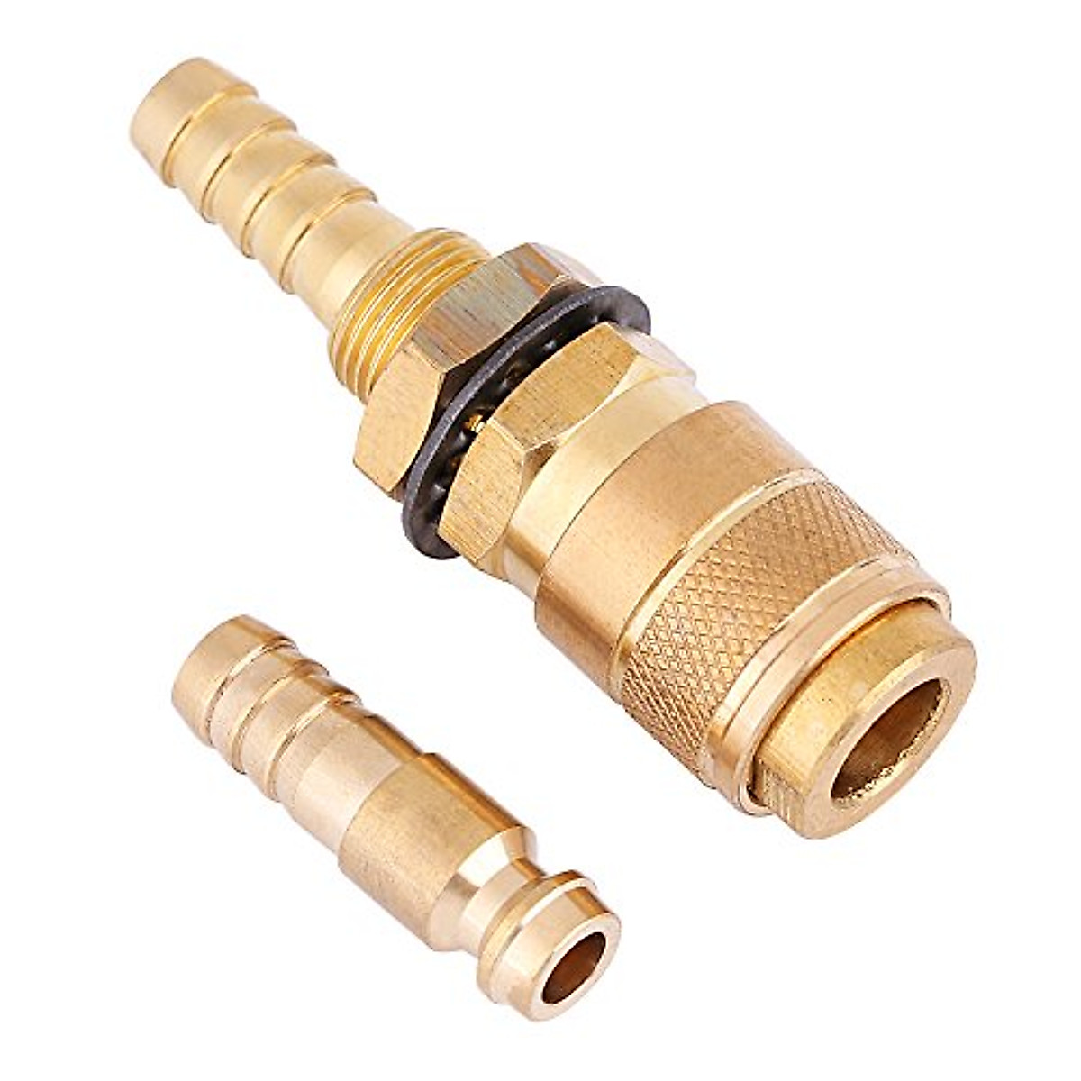 Akozon Water Cooled & Gas Adapter Quick Hose Connector Fitting for MIG TIG Welder Torch(Brass)