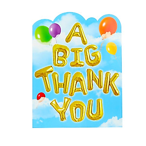 Iconikal Jumbo Greeting Card With Envelope, A Big Thank You, 11 x 14-Inch