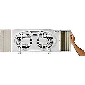 Lasko Twin Window Fan, Compact, White
