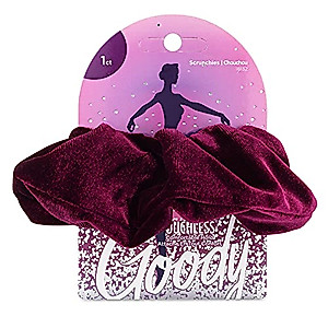 GOODY Holiday Ball XL Scrunchies, Velvet Ouchless Comfortable Hold Hair Accessories for Men, Women, Boys & Girls to Style with Ease & Keep Your Hair Secured for All Hair Types, Purple, 3 Count