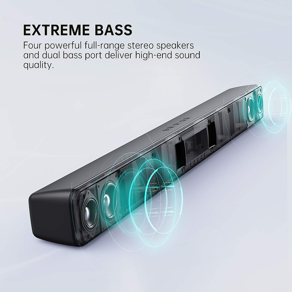 Sound Bar for TV, SAKOBS 29 Inch Sound Bar, 40W 80 dB Stereo Surround Sound System, Wired & Wireless Audio TV Speakers, 3 Equalizer Modes, Bluetooth/Optical/Aux and Remote Control