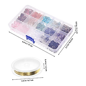 1 Box Natural Gravel Bracelets Kit Beads Round Beads Gemstone Beads Irregular Beads Natural Stone Stone Accessories Bracelets Beads