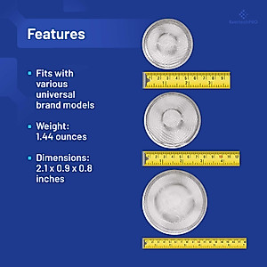 PLB23016 EvertechPRO Universal Mesh Sink Strainer, Drain Screen for Kitchen Sink, Bathroom Bathtub, Shower Drains - 3 Sizes (4-1/2, 2-3/4, 2-1/4) - 3 in 1 Easy to Install and Clean