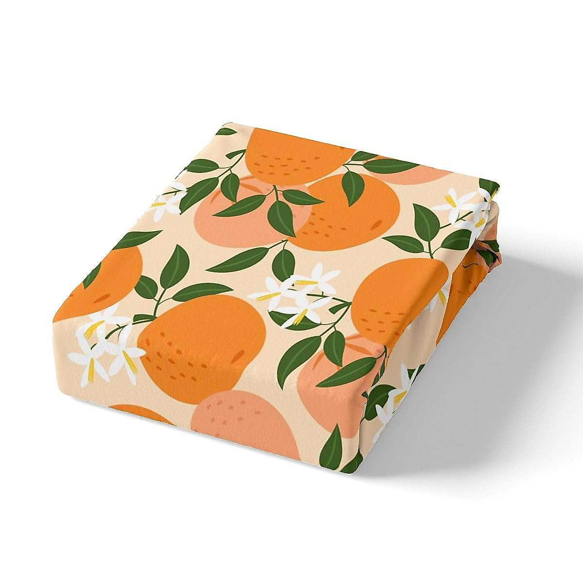 Feelyou Cartoon Orange Duvet Cover Set Fresh Oranges Bedding Set for Kids Boys Girls Cartoon Citrus Fruit Comforter Cover Fruit Style Quilt Cover Bedroom Collection 3Pcs Queen Size