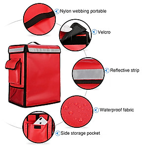 WHYUNM26 42L Takeaway Box Backpack Fast Food Pizza Delivery Thermal Ice Bags Waterproof Refrigerated Insulation Lunch Bags with Pockets,Blue