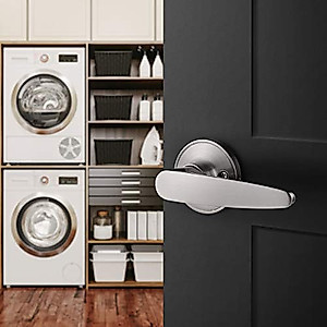 Probrico (1 Pack Door Hardware Dummy Lever Door Handles for Closets,Single Side Individual Door Lever in Satin Nickel