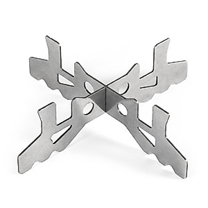 Lixada Stainless Steel Alcohol Stove Rack Cross Stand Outdoor Camping Stove Stand Support Rack (20g)