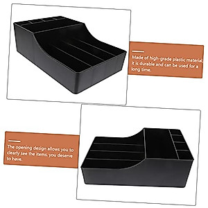 Yardwe Classification Storage Box Desk Valet Tray compaertment Condiment Accessory Tray Sugar Bag Container Acrylic Tea Bag Holder Condiment Organizer Jewelry Coffee Locker Plastic