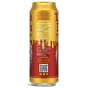 Liquid Death, Rest In Peach Iced Tea, 8-Pack (King Size 19.2oz Cans), Peach Flavored Tea Sweetened With Real Agave, B12 & B6 Vitamins, Low Calorie & Low Sugar