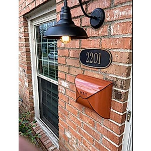 NACH Wall Mount Mailboxes for Outside, 12.5 x 5 x 10 inch Terracotta Wall Mailboxes for Outside, Waterproof Mailboxes for Outside - Envelope Mailbox