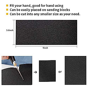 Sand Paper - 60 Pcs Sandpaper Sheets, 120 to 3000 Grit Sandpaper Assortment, Premium Wet Dry Waterproof Abrasive Variety Fine Sanding Paper for Wood Metal Plastic Glass Polishing Automotive Car Paint