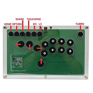 FightBox B1-PS Ultra-Thin All Buttons Leverless-Style Arcade Joystick Fight Stick Game Controller For PS4/PS3/PC Hot-Swap Cherry MX