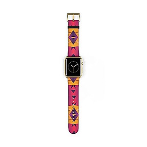 Creative Vibes2 Boho Colorful Smart Watch Band Compatible with Smart Watch Series 1, 2, 3, 4, 5, 6, 7, & SE - High-Quality Leather Watch Bands for Smart Watches (38-41 mm, Gold Matte)