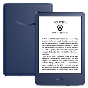 Like-New Kindle (2022 release) – The lightest and most compact Kindle, now with a 6” 300 ppi high-resolution display, and 2x the storage - Denim