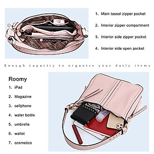 Montana West Purses For Women Handbags Large Crossbody Bag Leather Tote Shoulder Bucket Bags Pink