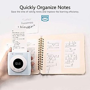 KXDFDC Pocket Printer BT Thermal Printer Portable Mobile Printer 300dpi for Photo Picture Memo Note Label with Clock Function (Color : Black-JoJo's Bizarre Adventure1)