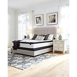 Signature Design by Ashley California King Size Chime 12 Inch Medium Firm Hybrid Mattress with Cooling Gel Memory Foam