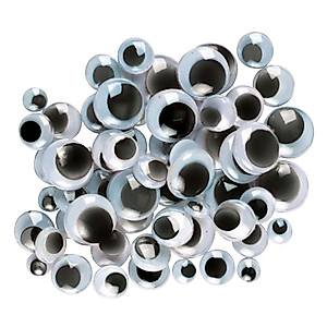 Creativity Street Wiggle Eyes Assorted Sizes, Black, 100-Piece (CKC344602)