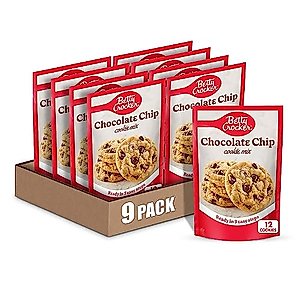 Betty Crocker Chocolate Chip Cookie Mix, Makes (12) 2-inch Cookies, 7.5 oz. (Pack of 9)
