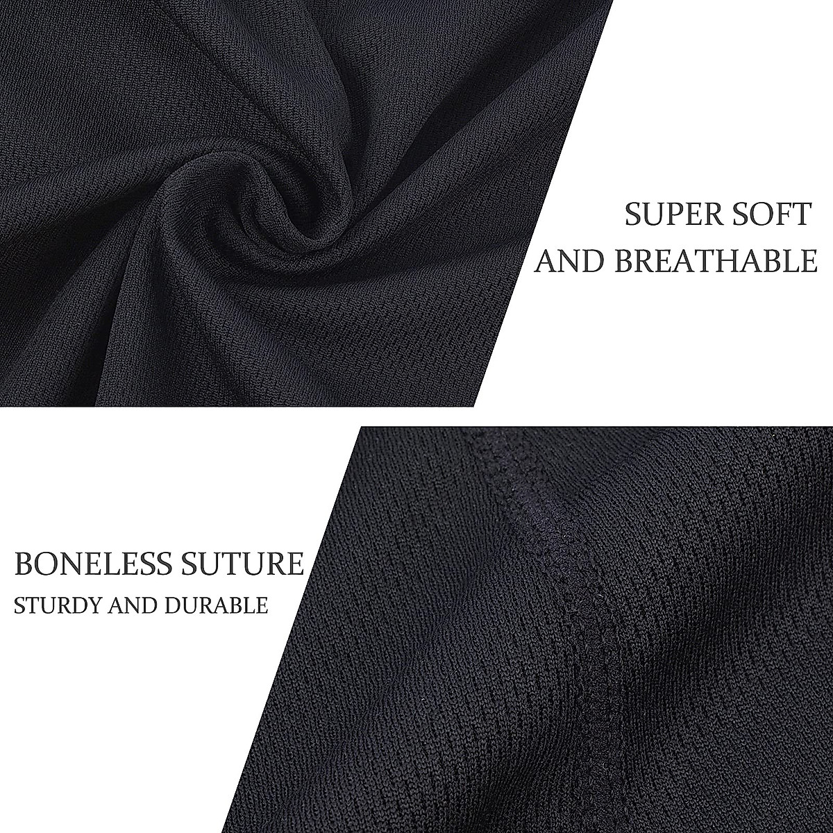 SUNLAND Neck Gaiter with Ear Loops Face Scarf Bandana For Men Balaclava Cover for Outdoors Motorcycle Biking Black 2Pack