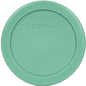 Pyrex 7202-PC 1 Cup Green Round Plastic Replacement Lid - 6 Pack