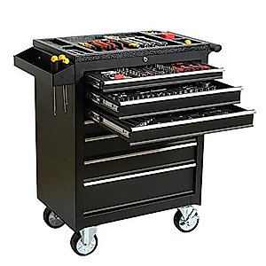 Portable Folding Handcart Auto Repair Tool Cart Trolley Multi-Function Tool Cabinet Shelf Drawer Maintenance Kit Strong Load-Bearing Drawer Multi Function Folding Handcart