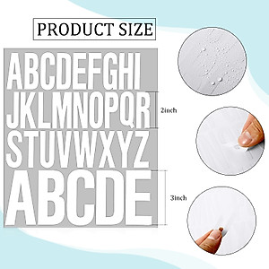 Gersoniel 8 Sheet Halloween Letter Stickers Alphabet Sticker Self Adhesive Letters Vinyl Letter Decals Stick on Letters for Poster Board Sign Craft Mailbox Wal Decor(2 Inch, 3 Inch,White)