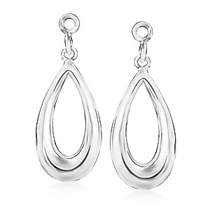 Ross-Simons Sterling Silver Teardrop Earring Jackets