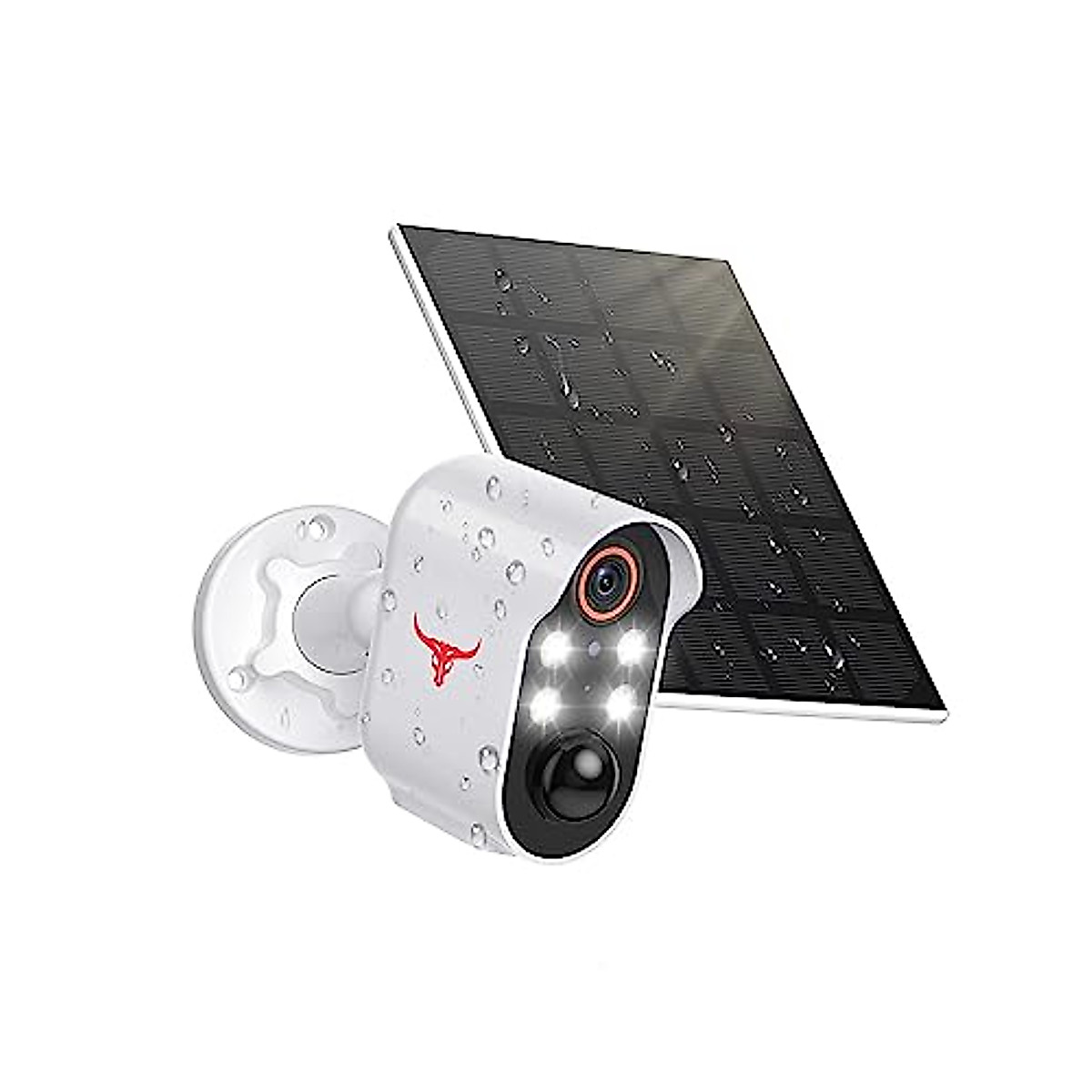 Aiwit Wireless Security Cameras, Solar Outdoor Camera with Lights, HD Night Vision, AI Smart Human Detection, Two-Way Talk, IP65 Waterproof, Real-Time Alerts, Cloud Storage, 2.4G WiFi