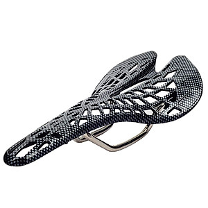 Toxz Carbon Fiber Hollow Saddle Seat for Mountain Racing Bike Cycling Bicycle,Lightweight,High Strength,High Flexibility,Ventilation Diversion Hole,Stoving Varnish Technology