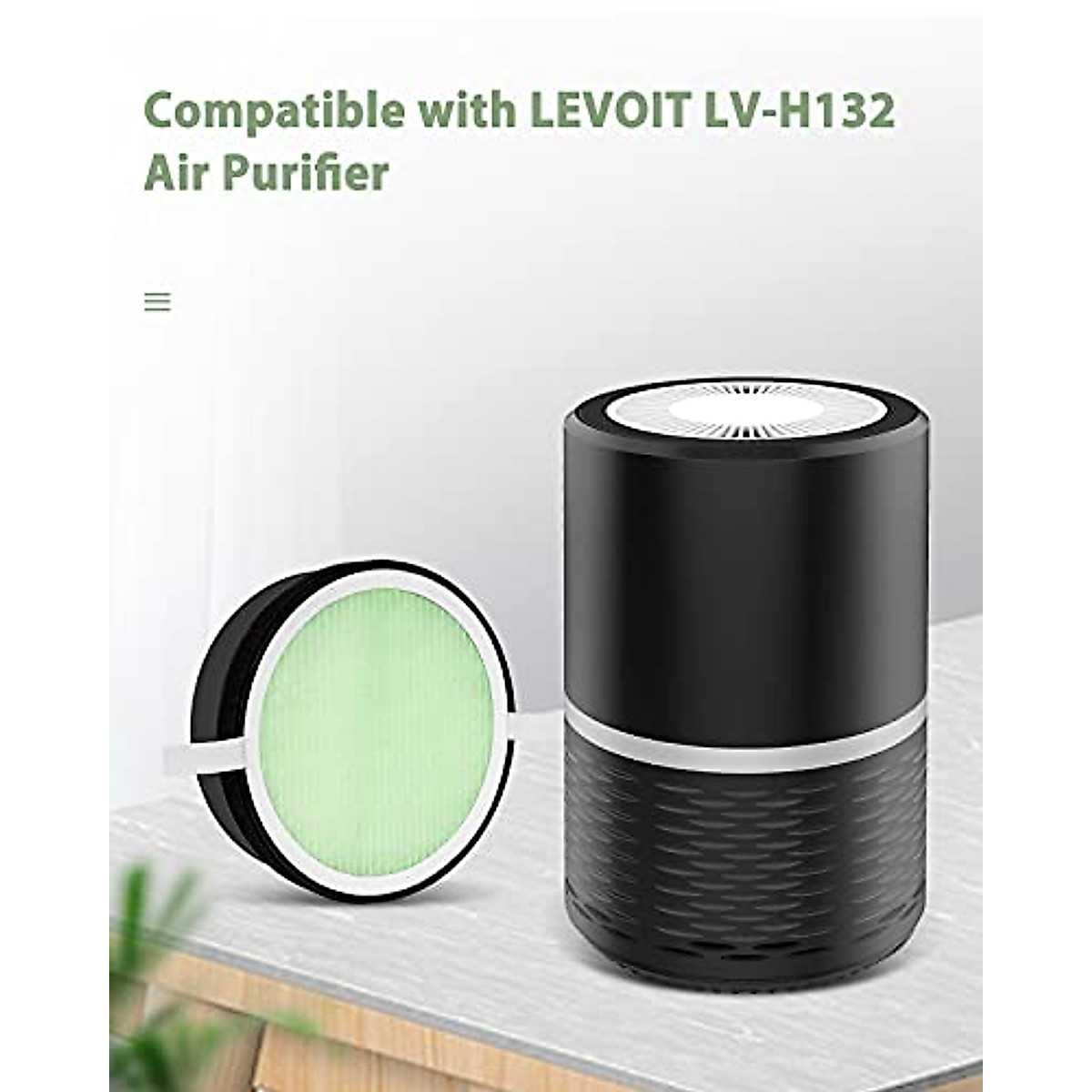 2-Pack LV-H132 Replacement Filter for LEVOIT LV-H132 Air Purifier, 3-in-1with Pre-Filter, True HEPA Filter, Replace LV-H132-RF