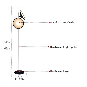 Floor Lamp for Bedroom Standing Lamp LED Industrial Floor Lamp Standing Lamp with 2 Adjustable Heads, Rustic Tall Stand Up Lamps for Living Room Bedroom Standing Light