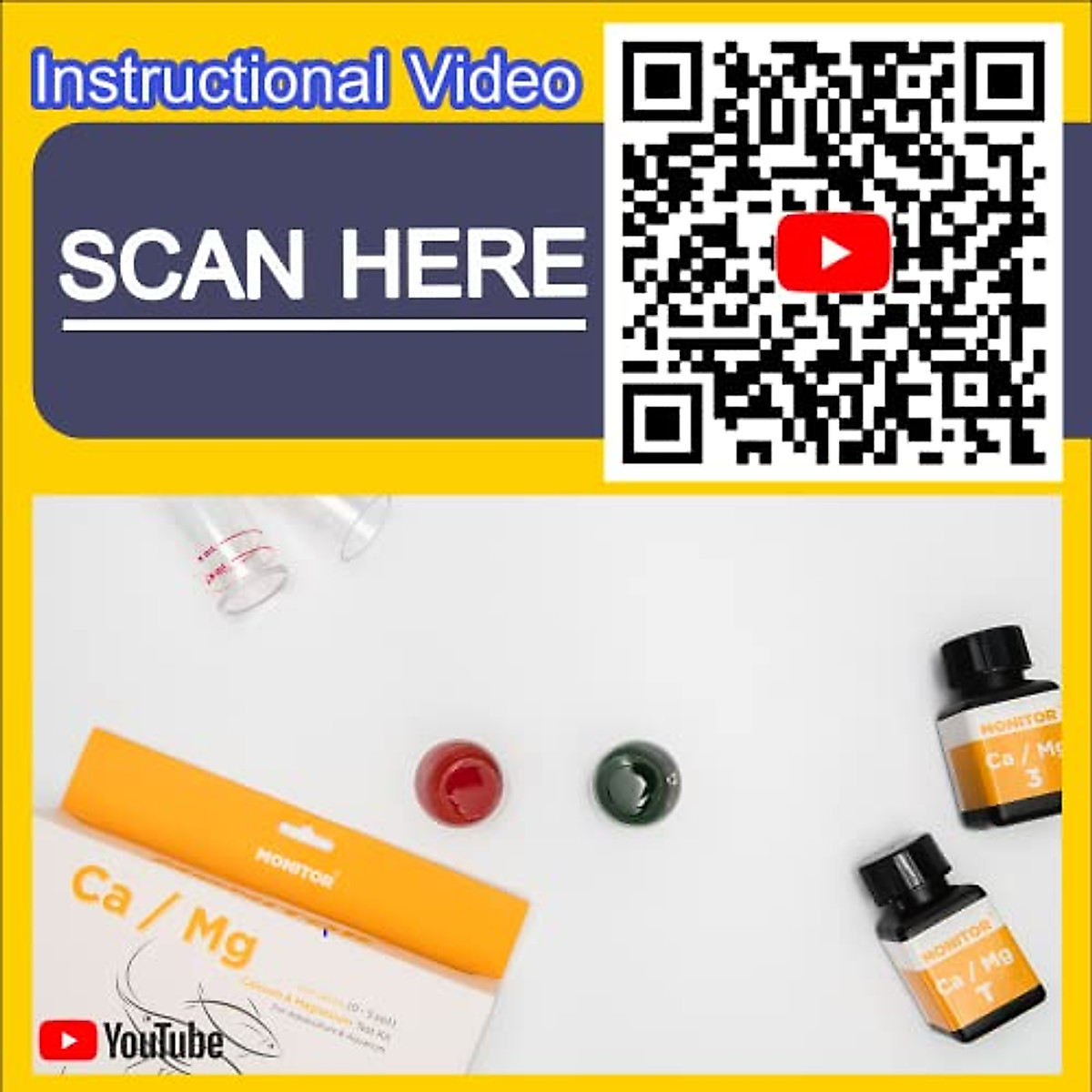 Monitor Calcium/Magnesium Low Salinity (0-5 PPT) Test KIT (120 Tests) - Monitor Aquarium and aquaculture Water Quality