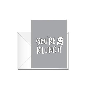 Canopy Street Female Empowerment Note Cards / 12 Everyday Feminist Boss Babe Encouragement Cards / 6 Feminine Positive Affirmation Designs / 4 5/8" x 6 1/4" Strong Women Friendship Greeting Cards